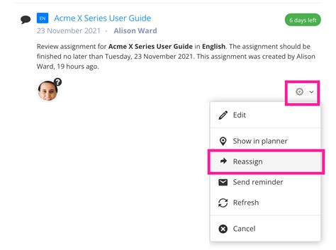 Reassign An Assignment