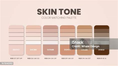 스킨 톤 테마 색상 팔레트 또는 색상 구성표는 올해 트렌드 조합 및 팔레트 가이드이며 Rgb 또는 Hex의 테이블 색상 음영입니다 봄 패션 가정 또는 인테리어 디자인을 위한