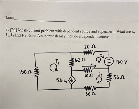Solved Mesh-current problem with dependent source and | Chegg.com