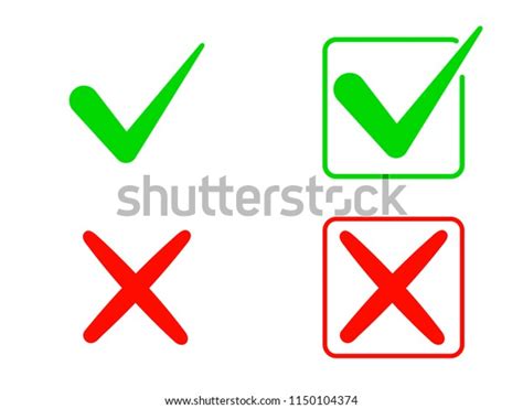 Red Checkbox Rounded Rectangle Green Vector Stock Vector Royalty Free