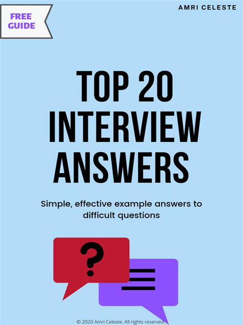 Top 20 Interview Answers Download Free Pdf Communication Experience