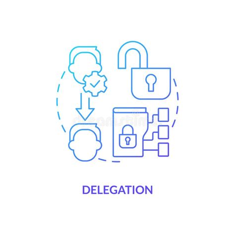 Delegation Blue Gradient Concept Icon Stock Vector Illustration Of