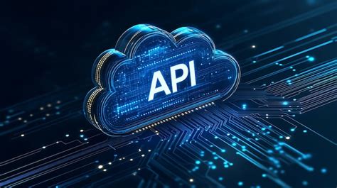 Cloud Based Api Technology With Digital Circuitry Background For Modern