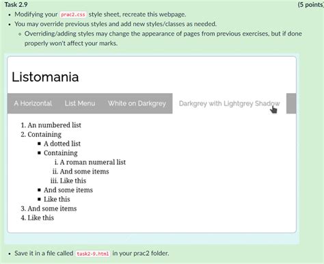 Solved Task 29 5 Points • Modifying Your Prac2css Style