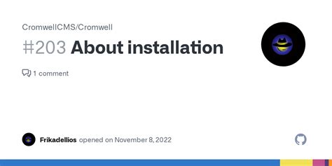 about installation · issue 203 · cromwellcms cromwell · github