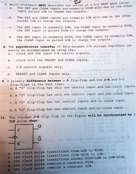 SOLVED A Input Pulsed LOW To Change The Outputs B Input Pulsed LOW To Change The Outputs C