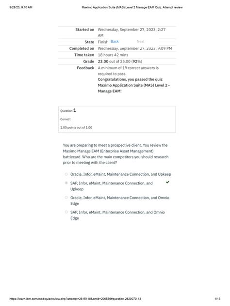 maximo application suite mas level 2 manage eam pdf asset