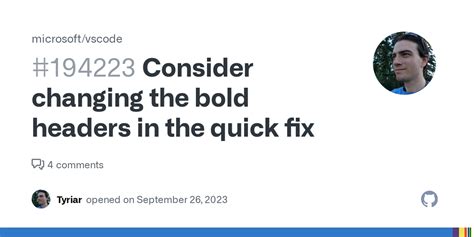 Consider Changing The Bold Headers In The Quick Fix Issue Microsoft Vscode GitHub