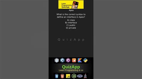 Apex What Is The Correct Syntax To Define An Interface In Apex Youtube