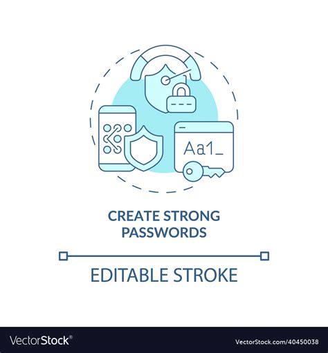 Strong Password Creation Concept Icon Royalty Free Vector