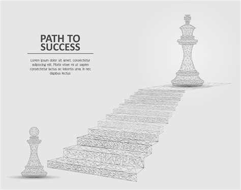 성공 벡터 기하학적 다각형 배경 경로 프리미엄 벡터