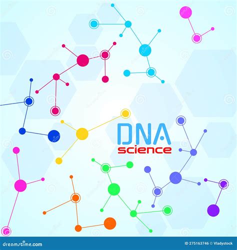 Colorful Molecule Dna Abstract Background Stock Illustration