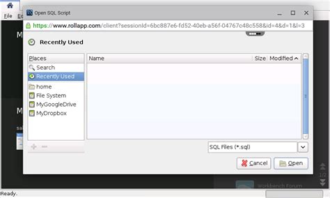 Mysql Workbench Online Rollapp