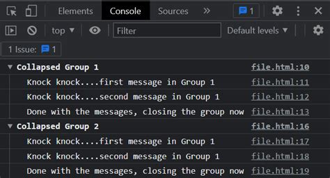 Nodejs Consolegroupcollapsed Method