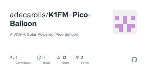 GitHub Adecarolis K FM Pico Balloon A WSPR Solar Powered Pico Balloon