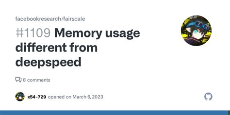 Memory Usage Different From Deepspeed · Issue 1109 · Facebookresearch