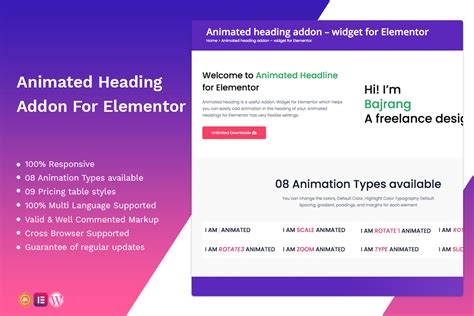 How To Use Animated Heading Addon Widget For Elementor Elementor