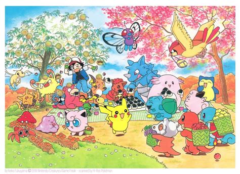Pikachu Ash Ketchum Bulbasaur Jigglypuff Squirtle And More Pokemon And More Drawn By