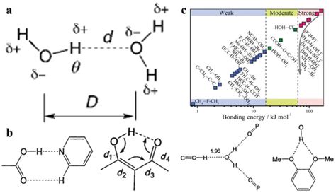 A Prototype Of Hydrogen Bond Water Dimer B Different Types Of Download Scientific Diagram