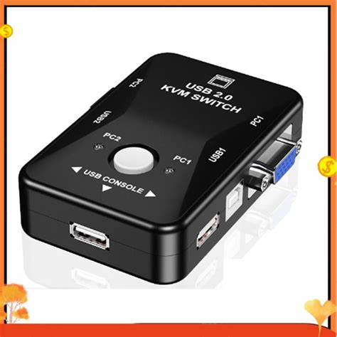Usb 2 0 Kvm Mouse Switcher Keyboard Vga Splitter Box Sharing Switch Usb Kvm Switch 2 Port Vga