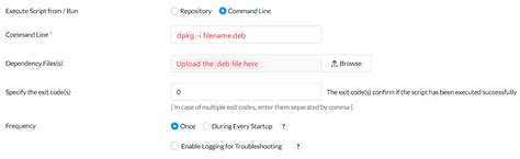deploy linux software packages using custom scripts manageengine