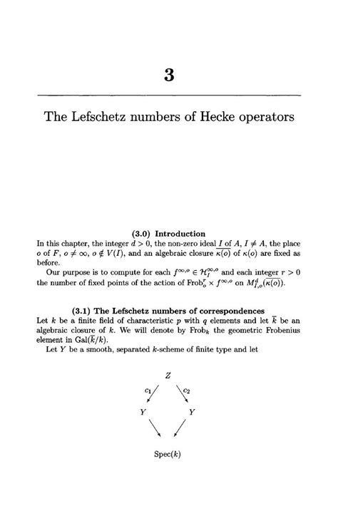 the lefschetz numbers of hecke operators chapter 3 cohomology of drinfeld modular varieties