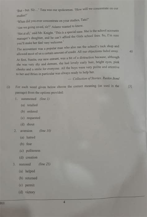 Icse Class 10 English Question Paper 2023  Download