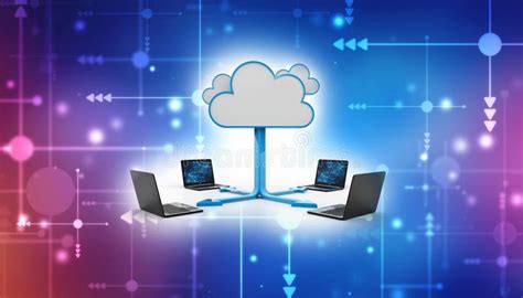 3d rendering cloud computing concept cloud internet technology concept