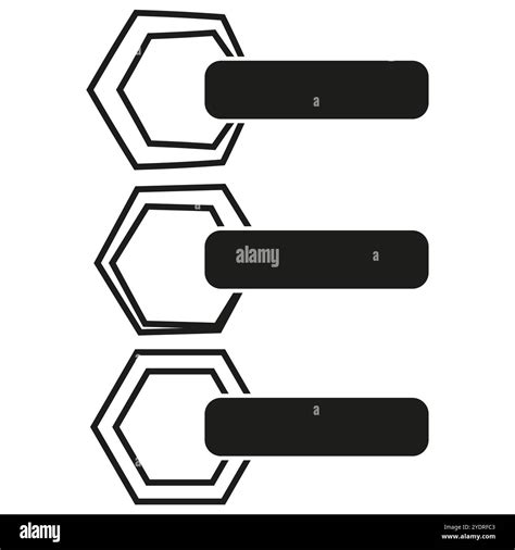 Hexagon Icons With Labels Geometric Text Boxes Minimalistic Shapes Vector Infographic Design