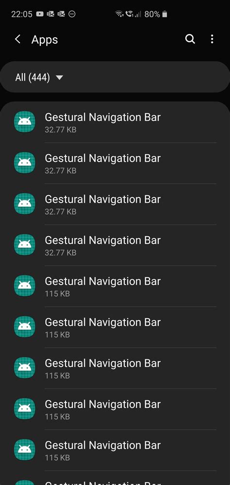 Is It Normal To Have This Many Gestural Navigation Bars In System Apps Installed R Galaxys10