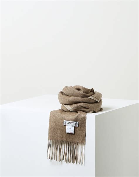 베이지 멜란지 캐시미어 머플러