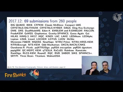 Conference Talks Talk Post Quantum Cryptography Detours Delays And