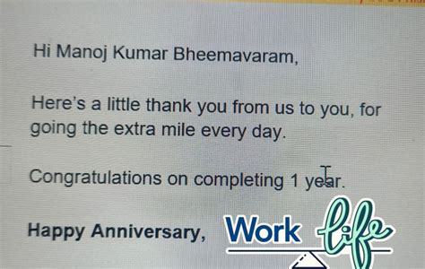 Manoj Kumar On Linkedin Celebrating My Work Anniversary For Completing