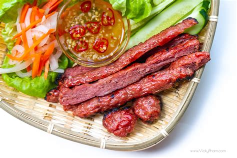 Vietnamese Grilled Pork Sausage Nem Nuong — Vietnamese Home Cooking Recipes