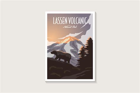 Lassen Volcanic National Park Poster Graphic By Domhouze · Creative Fabrica