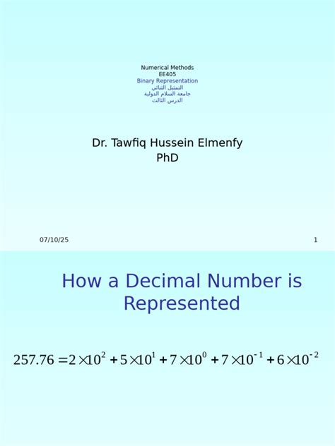 Lesson 3 Binary Representation Pdf Decimal Encodings
