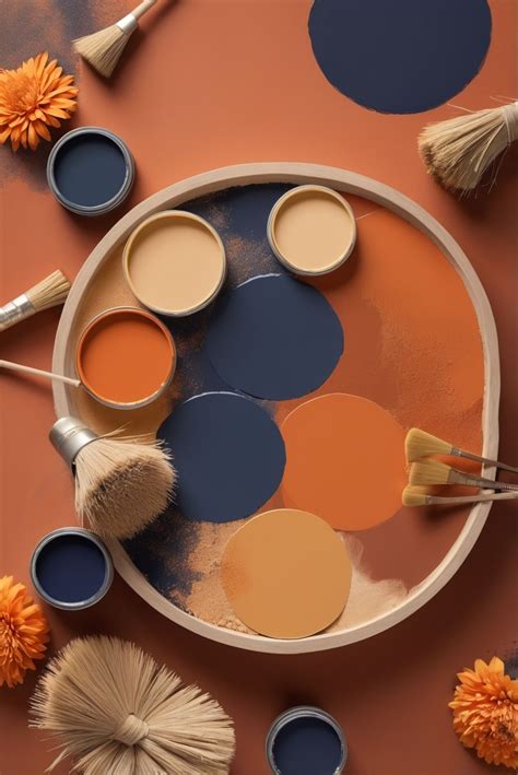 Rich Hues 2024 Rust Orange And Navy Blue Palette Turquoise Room