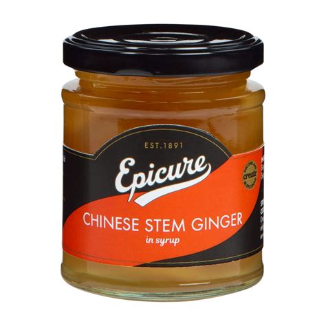 Epicure Chinese Stem Ginger In Syrup 350g Fennel And Ginger