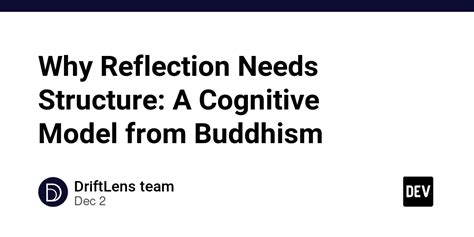 Why Reflection Needs Structure A Cognitive Model From Buddhism Dev