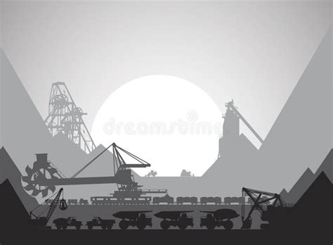 Mining Quarry Equipment Illustration Stock Illustration Illustration