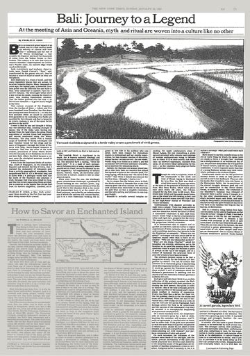 Bali Journey To A Legend The New York Times