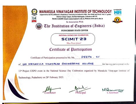 Deepa Venkatesan On Linkedin Participated In Scimit23 Project Expo At