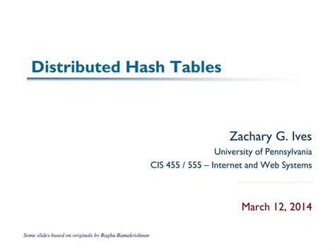 ppt distributed hash tables powerpoint presentation free download