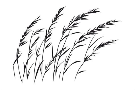 Simple Grass Silhouette Vector Art Premium Ai Generated Vector
