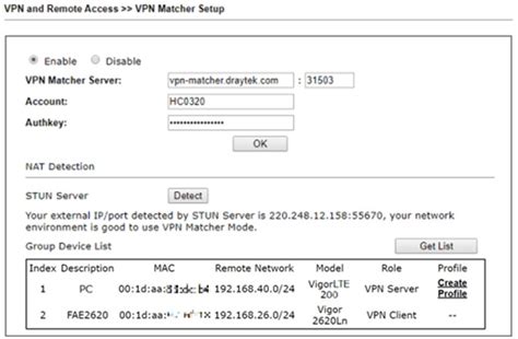 how to setup vpn matcher with draytek routers draytek faq