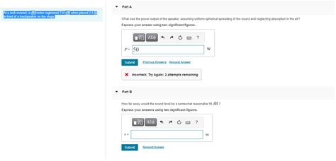 Solved At A Rock Concert A DB Meter Registered DB When Chegg Com