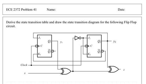 Derive The State Transition Table And Draw The State