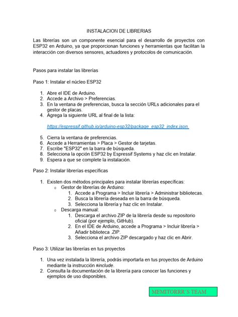instalacion de librerias pdf arduino software