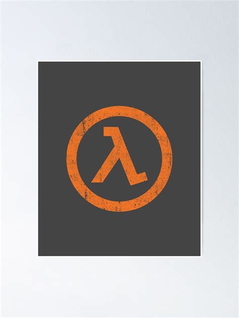 Half Life Lambda Symbol Poster For Sale By Huckblade Redbubble