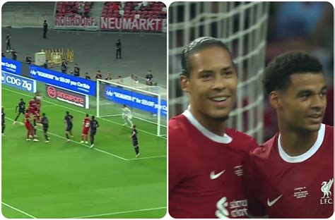 Video Van Dijk Scores First Goal As Liverpool Captain Vs Bayern Munich